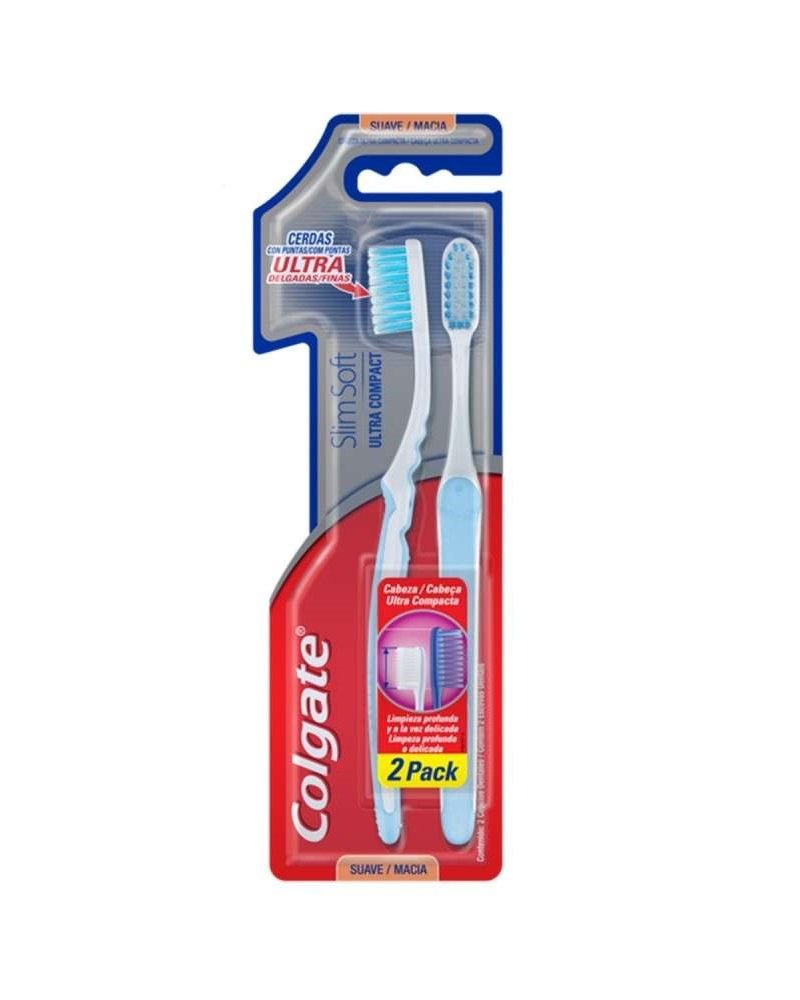 Colgate Slim Soft Cepillo Suave Pack X 2 Unidades - Farmatotal